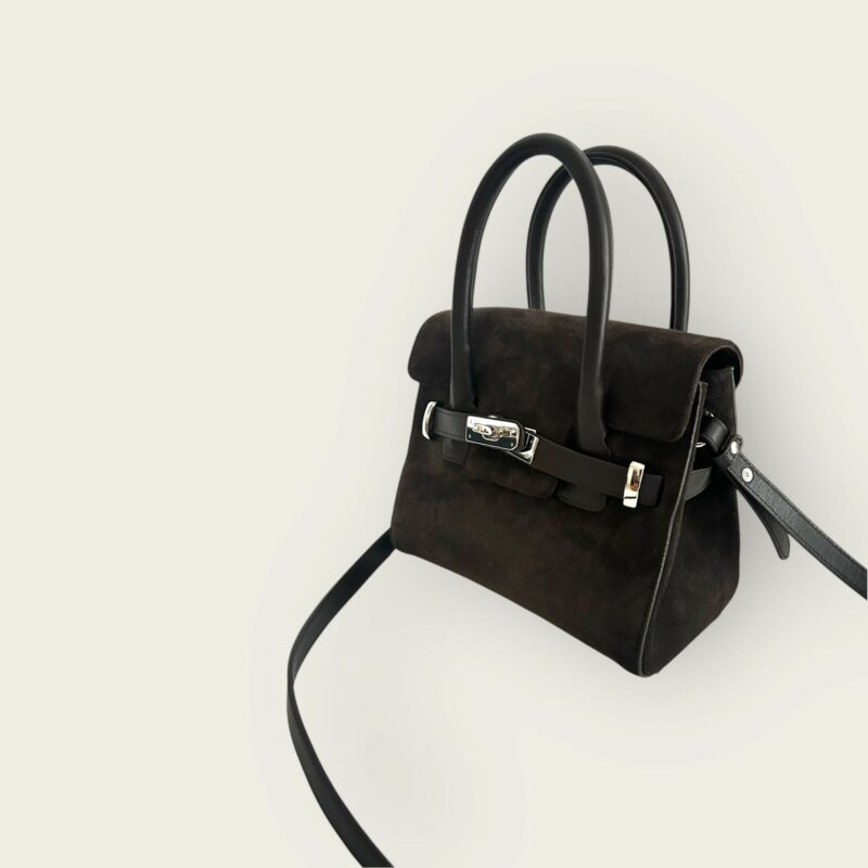 BELLECOUR 615 SUEDE CHOCOLATE Chocolate Suede leather - Sabatier 1947