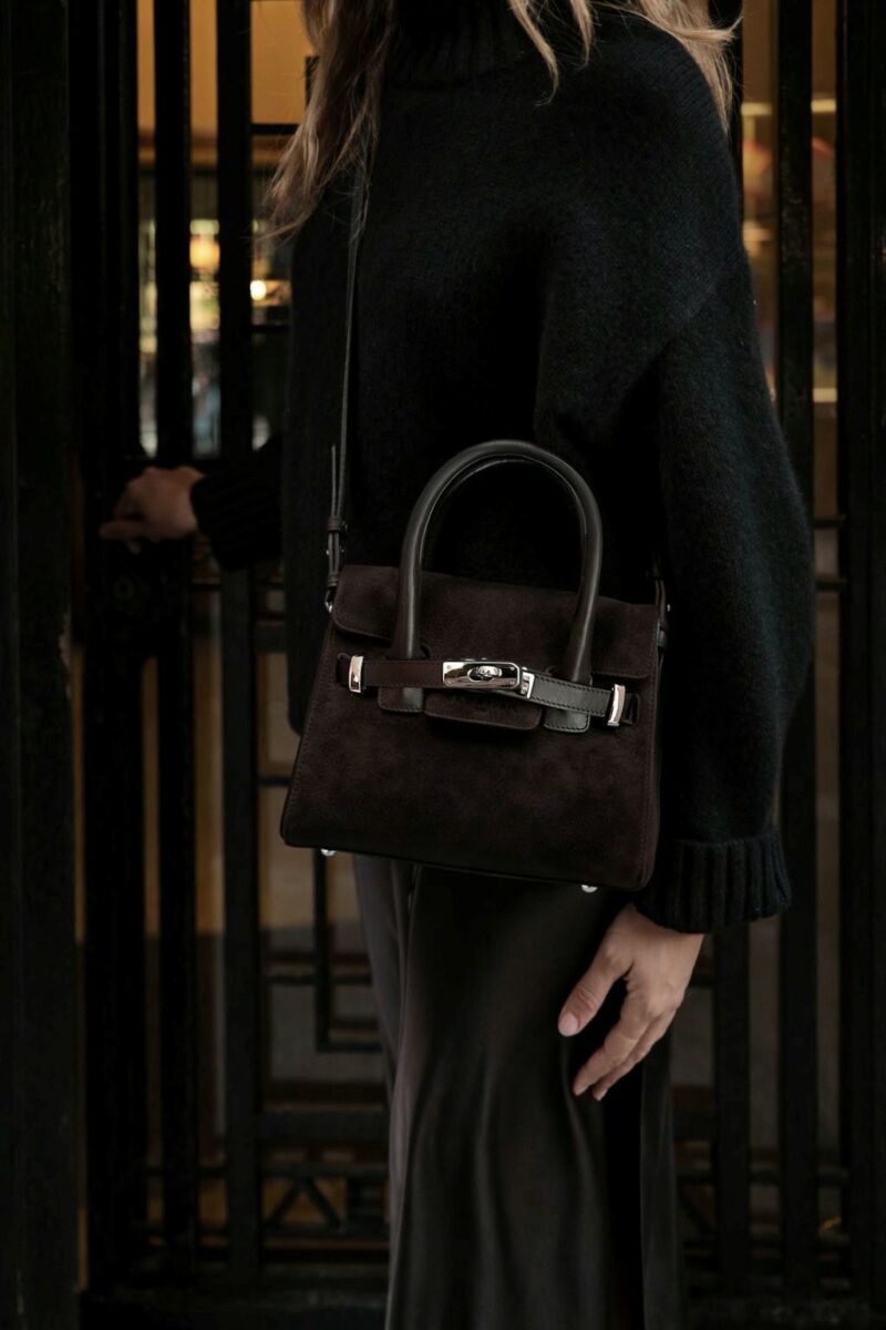 BELLECOUR 615 SUEDE CHOCOLATE Chocolate Suede leather - Sabatier 1947